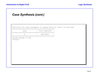 synopsys logic synthesis | PDF