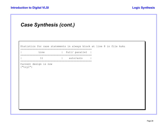 synopsys logic synthesis | PDF