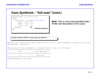 synopsys logic synthesis | PDF