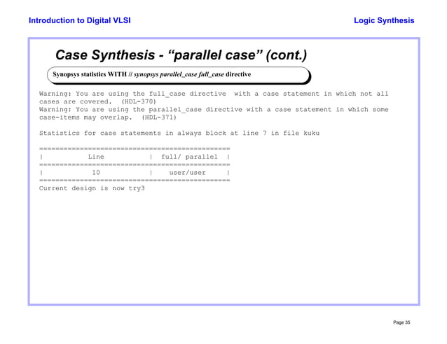 Synopsys Logic Synthesis Ppt