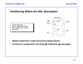 synopsys logic synthesis | PDF
