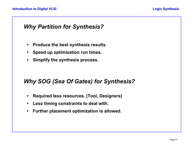 synopsys logic synthesis | PDF