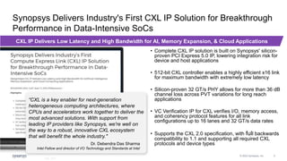Synopsys: Achieve First Pass Silicon Success with Synopsys CXL IP Solutions | PPT