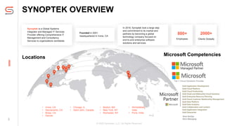 SYNOPTEK - MICROSOFT DYNAMICS 365 FOR SALES IMPLEMENTATION | PPT