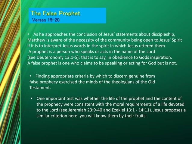 Synoptic gospel Matthew Chapter 7 | PPTX