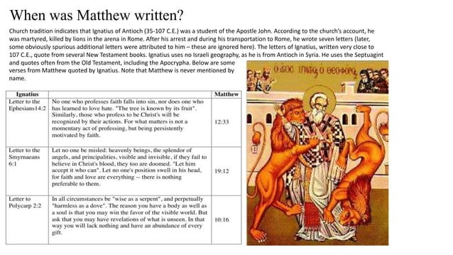 Synoptic Gospels: Jesus' Early Life | PPT | Free Download