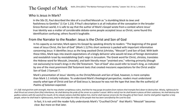 Synoptic Gospels: Jesus' Early Life | PPT | Free Download