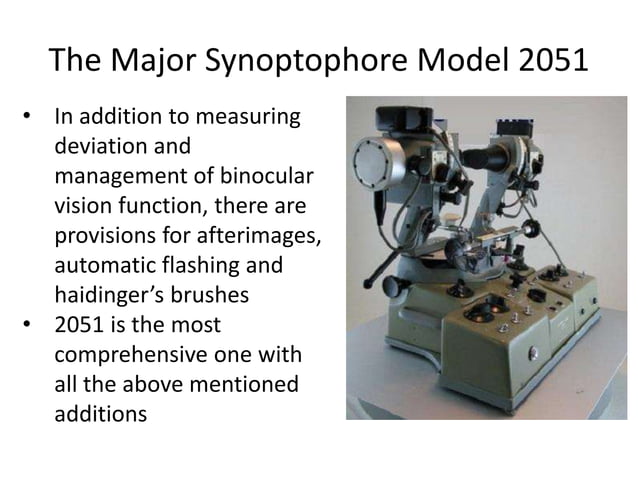 Synoptophore and its parts | PPTX