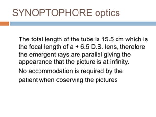 Synoptophore | Major amblyoscope | PPT