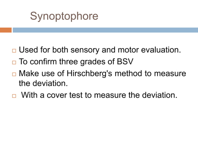 Synoptophore | Major amblyoscope | PPT | Eye and Vision Conditions ...