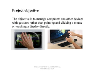 project presentation on mouse simulation using finger tip detection | PPT