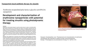 Nanoparticle based drug delivery for sinusitis | PPTX
