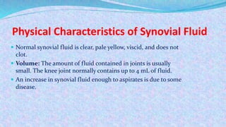 BIOCHEMISTRY OF SYNOVIAL FLUID | PPTX