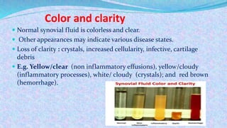 BIOCHEMISTRY OF SYNOVIAL FLUID | PPTX