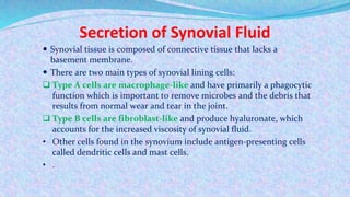 BIOCHEMISTRY OF SYNOVIAL FLUID | PPTX