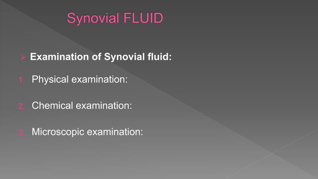 Synovial fluid | PPTX