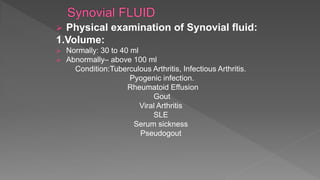 Synovial fluid | PPTX