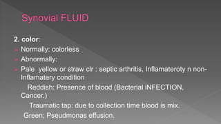 Synovial fluid | PPTX