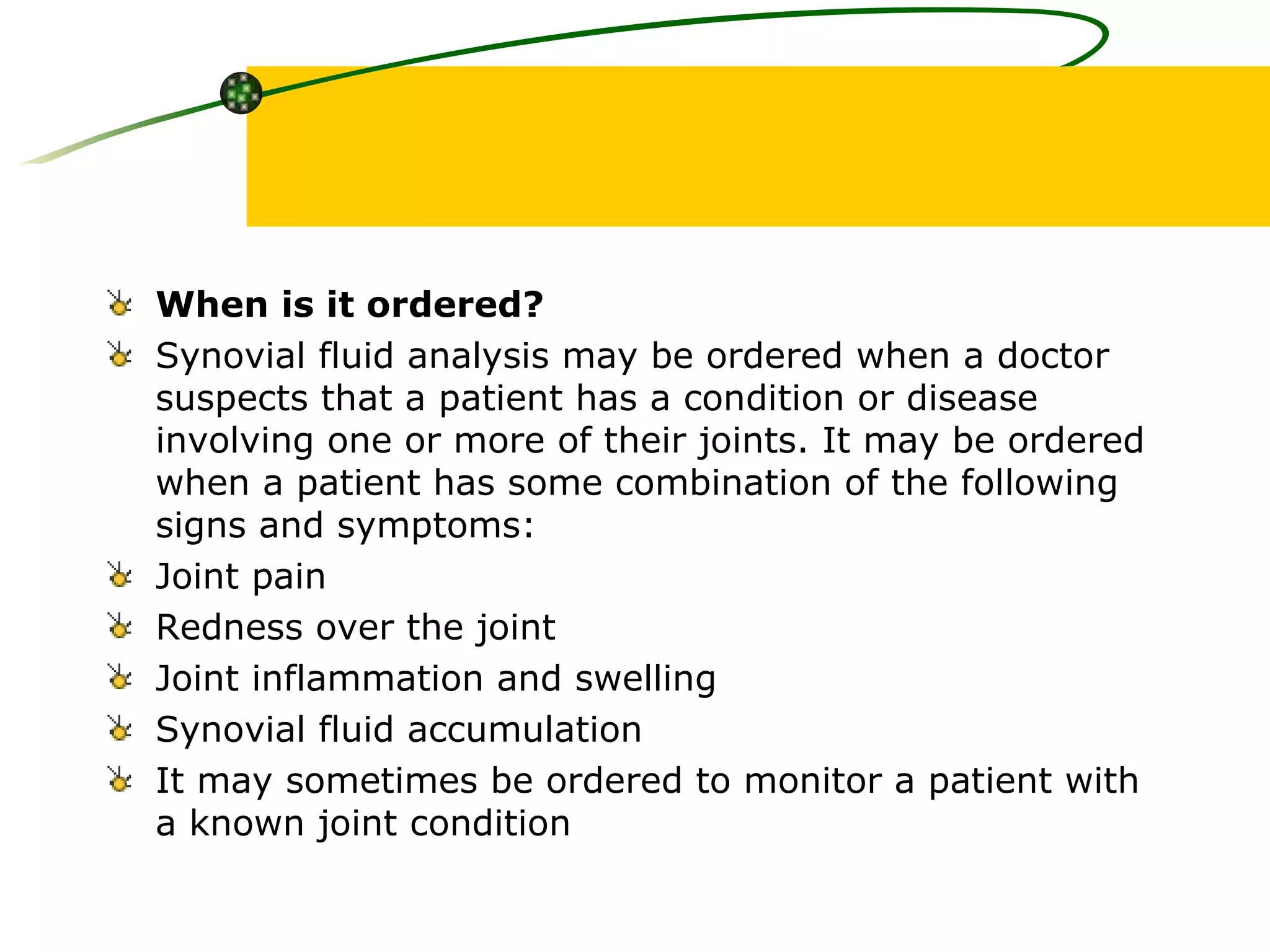 Synovial Fluid Analysis Ppt