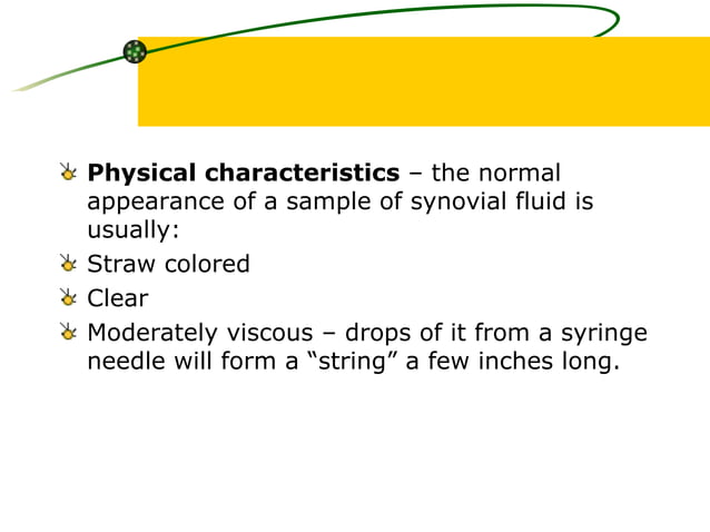 Synovial fluid analysis | PPT | Blood Disorders | Diseases and Conditions