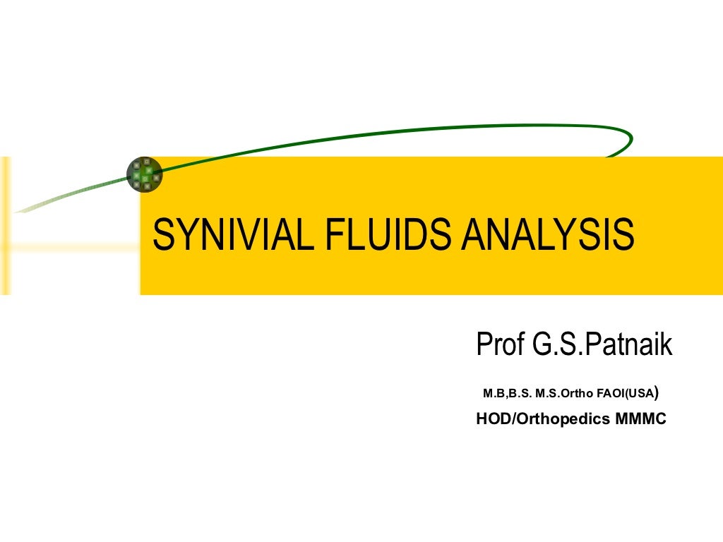 Synovial Fluid Analysis