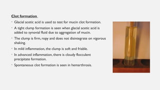 synovial fluid analysis.pptx synovial fluid analysis | PPTX