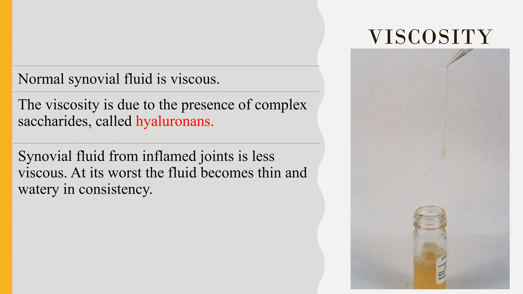 synovial fluid analysis (1) (1).pptx in various disorders | PPTX