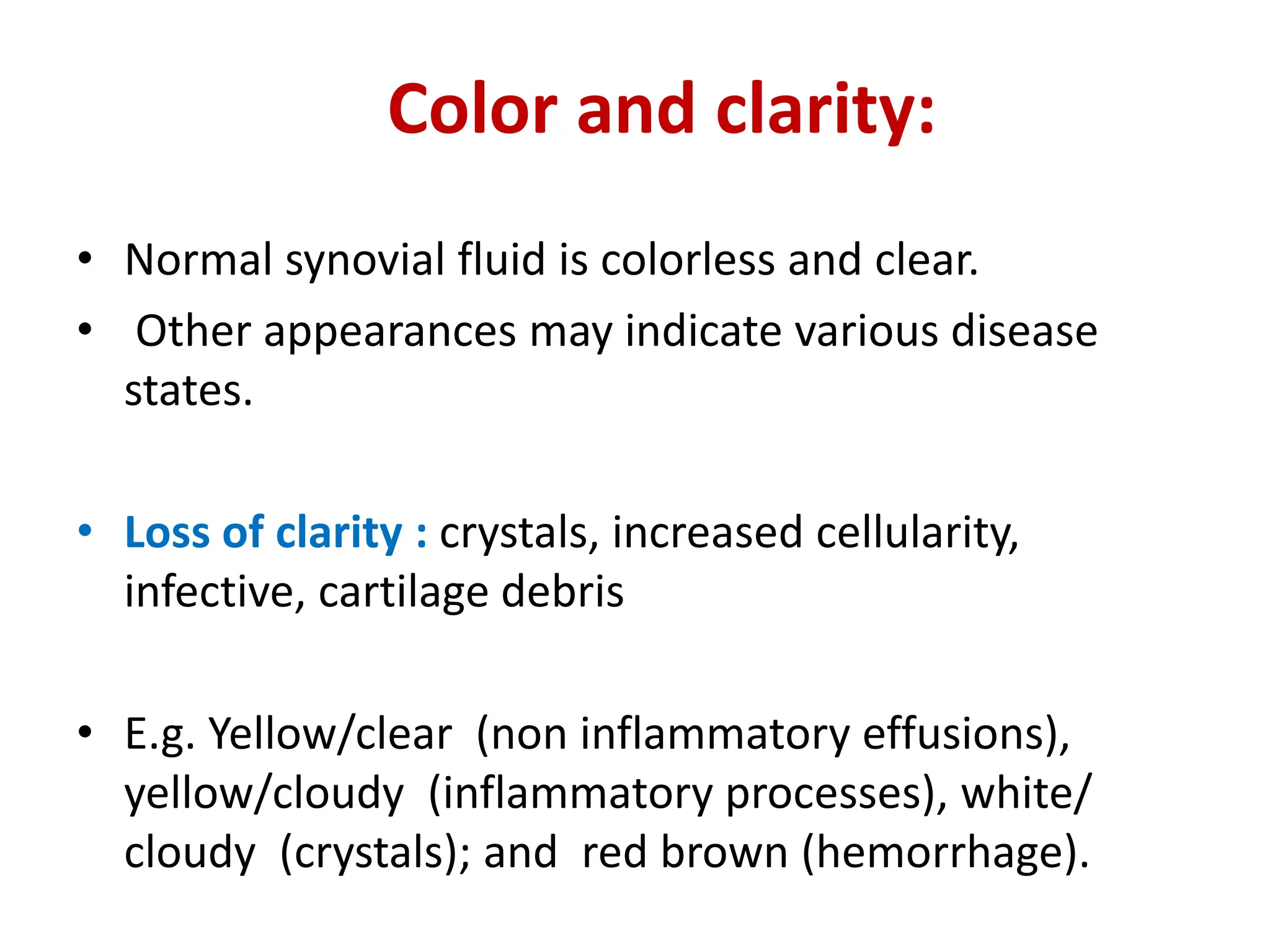 Synovial Fluid Composition a short lecture | PPT