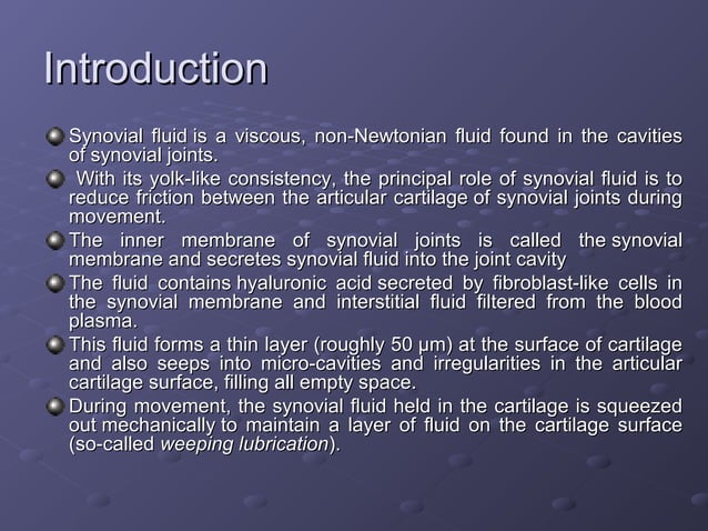 Synovial fluid examination | PPT