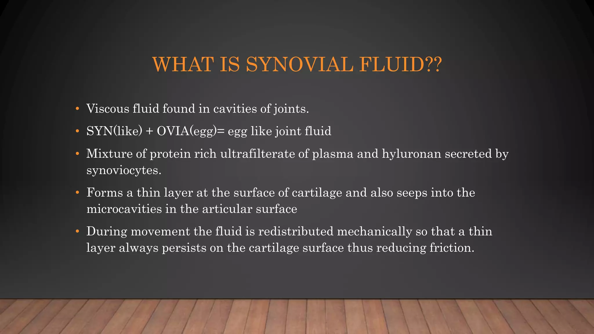 Synovial fluid examination | PPTX