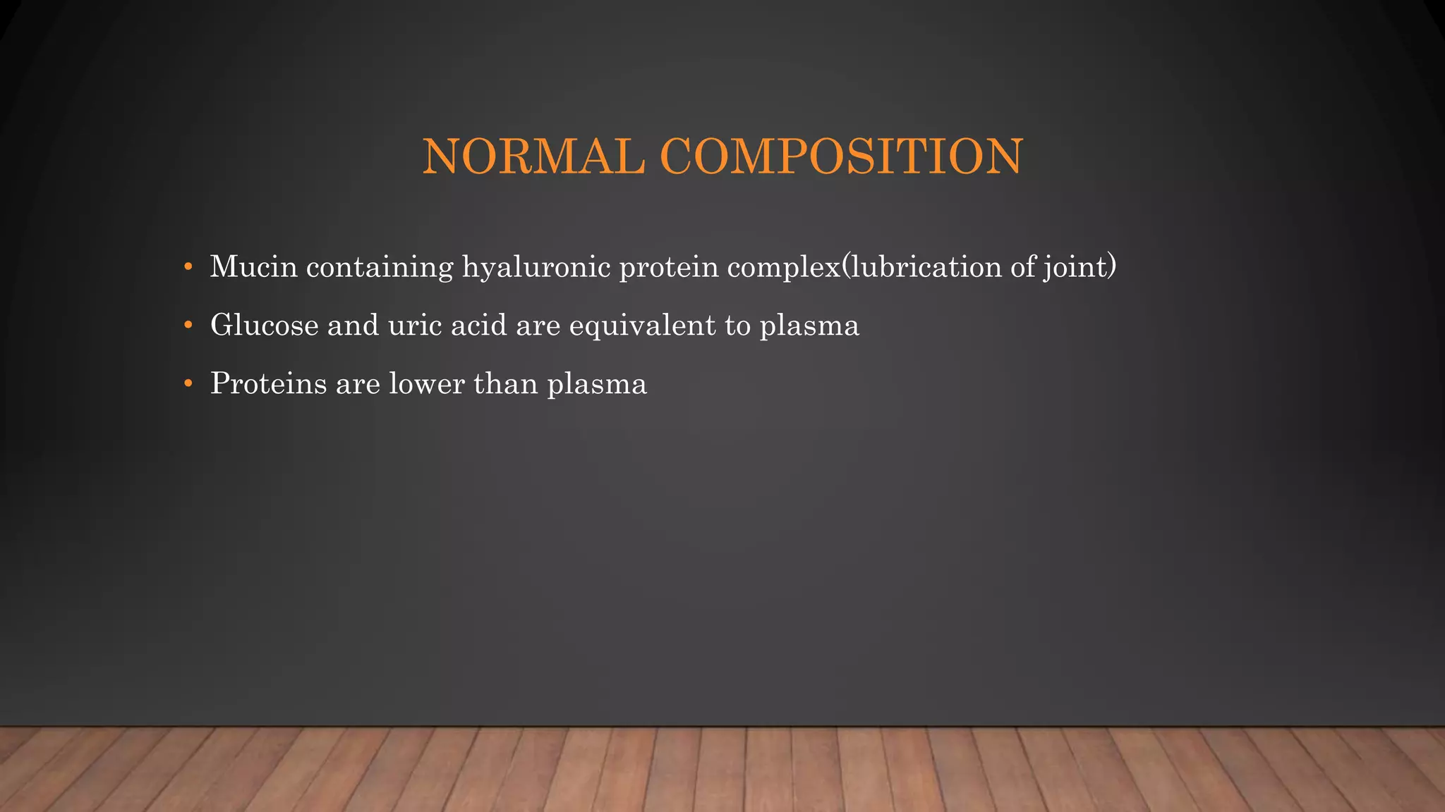 Synovial fluid examination | PPTX
