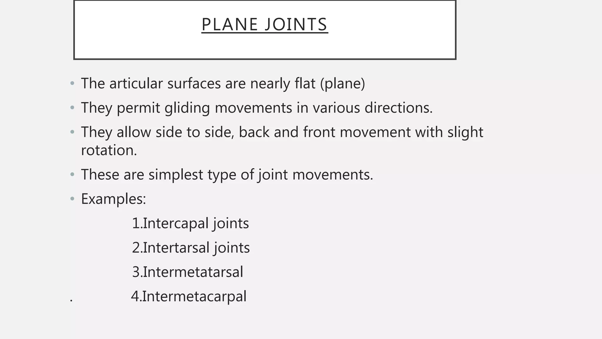 Classifiction ofSynovial joints | PPTX