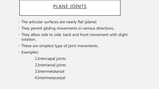 Classifiction ofSynovial joints | PPTX