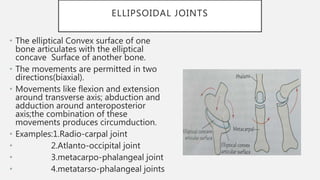 Classifiction ofSynovial joints | PPTX