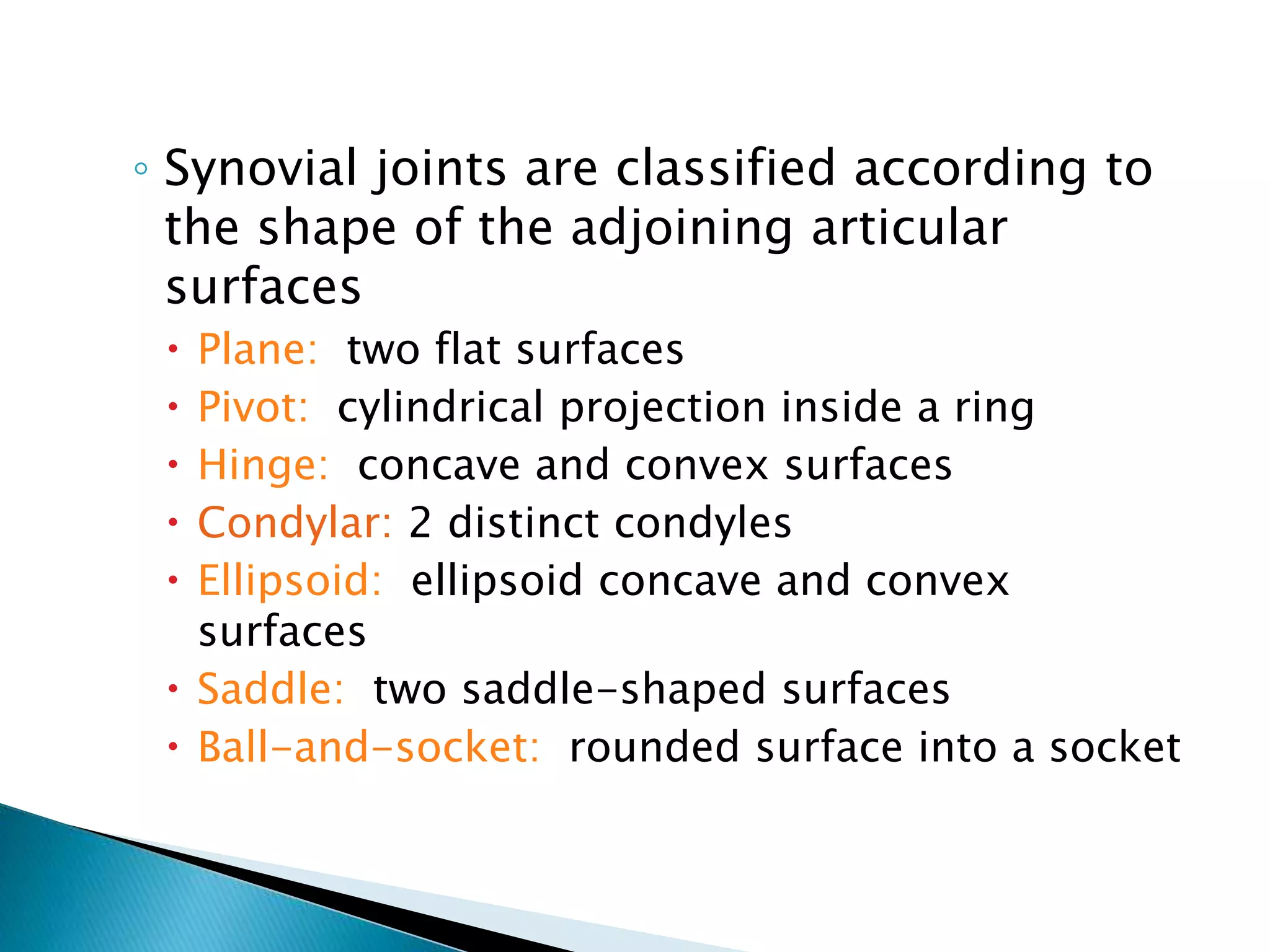 Synovial joint | PPTX