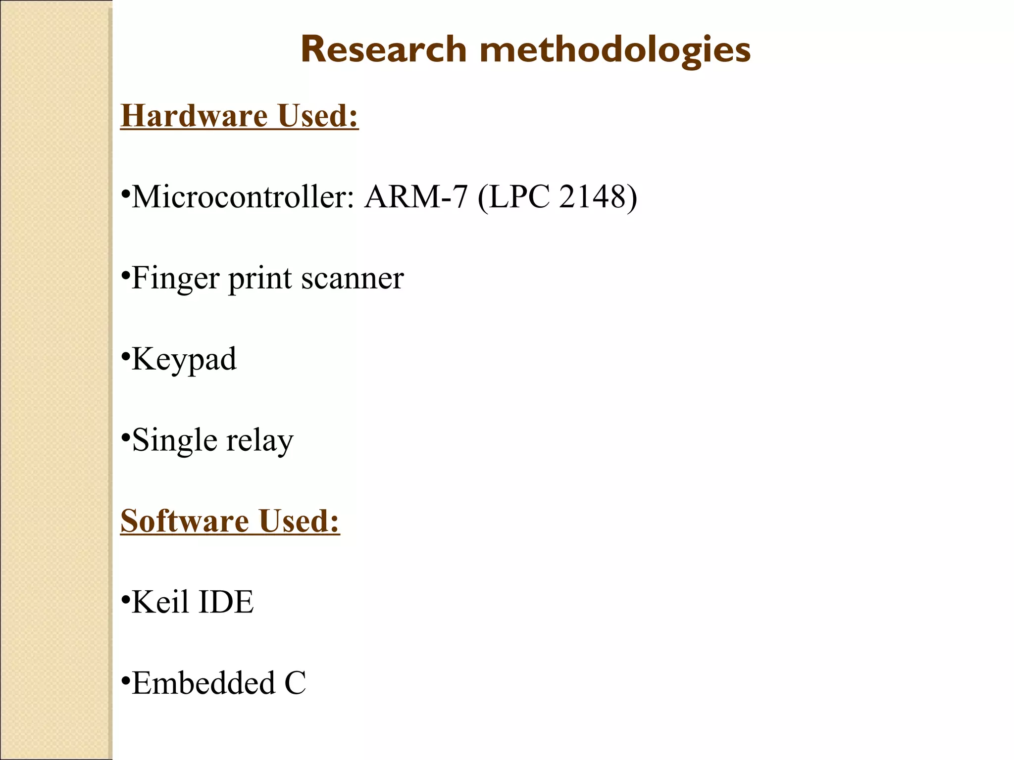 Synopsis On Fingerprint Based Licensing System For Driving Ppt 