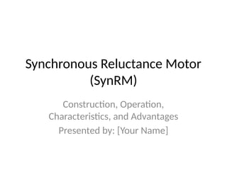SynRM_Presentaion PPT Small And Basic ppt | PPTX