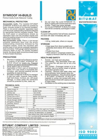 Synroof hi build | PDF