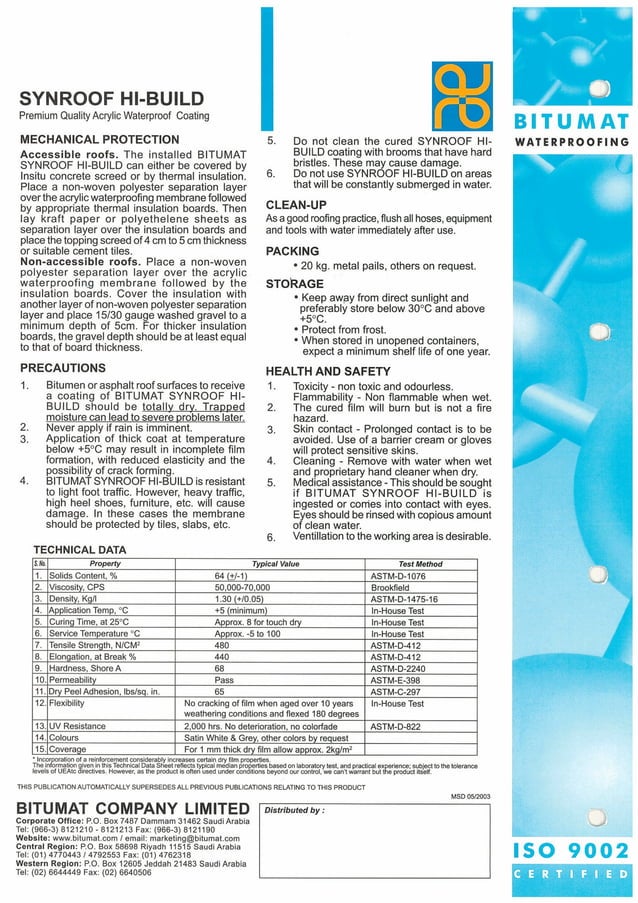 Synroof hi build | PDF