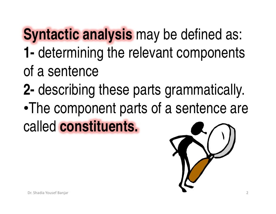 Syntactic Analysis pptx Syntactic Analysis pptx