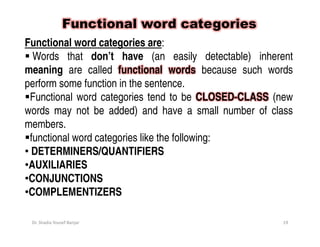 Syntactic categories, by dr. shadia yousef banjar.ppt [compatibility ...