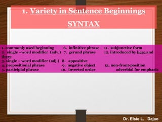 SYNTACTIC CHANGE Word OrderActivities.ppt
