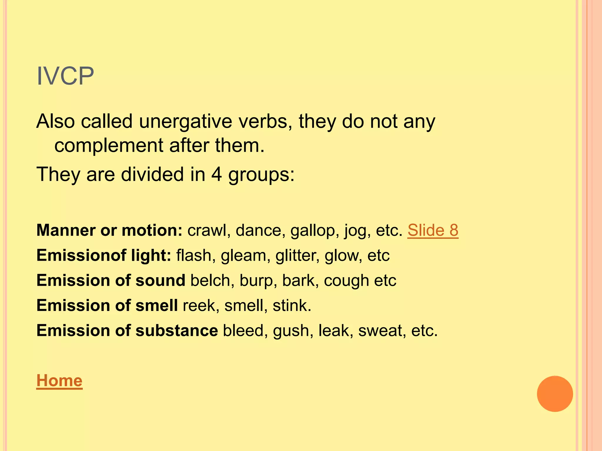 Syntactic Clasification Of Verbs Pptx Programming Languages Computing