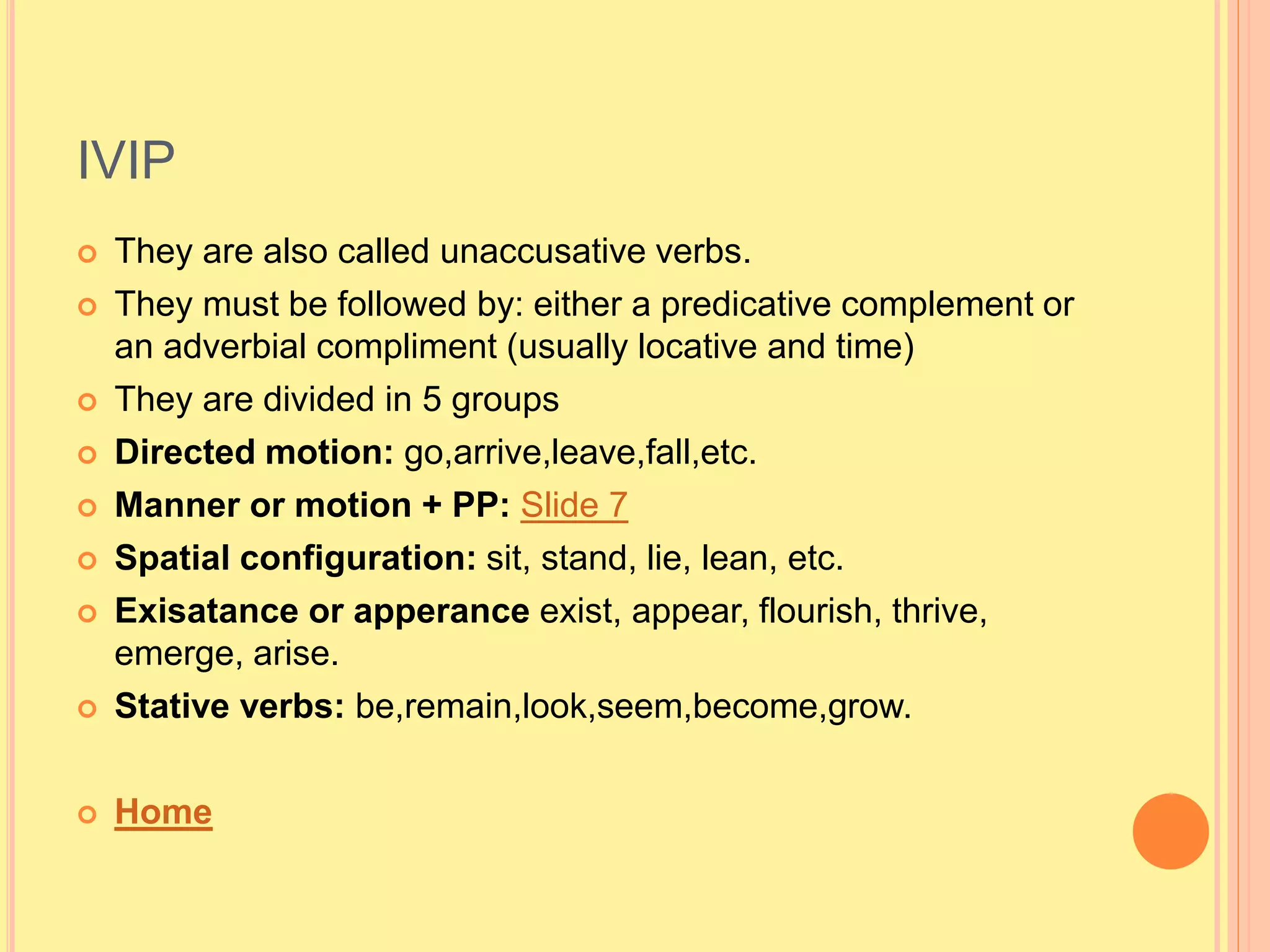 Syntactic Clasification Of Verbs Pptx Programming Languages Computing
