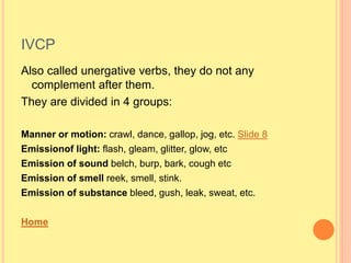 Syntactic clasification of verbs | PPTX