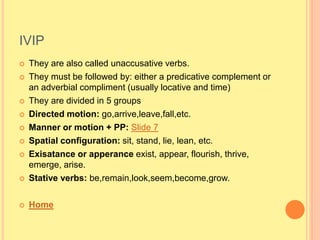 Syntactic clasification of verbs | PPTX