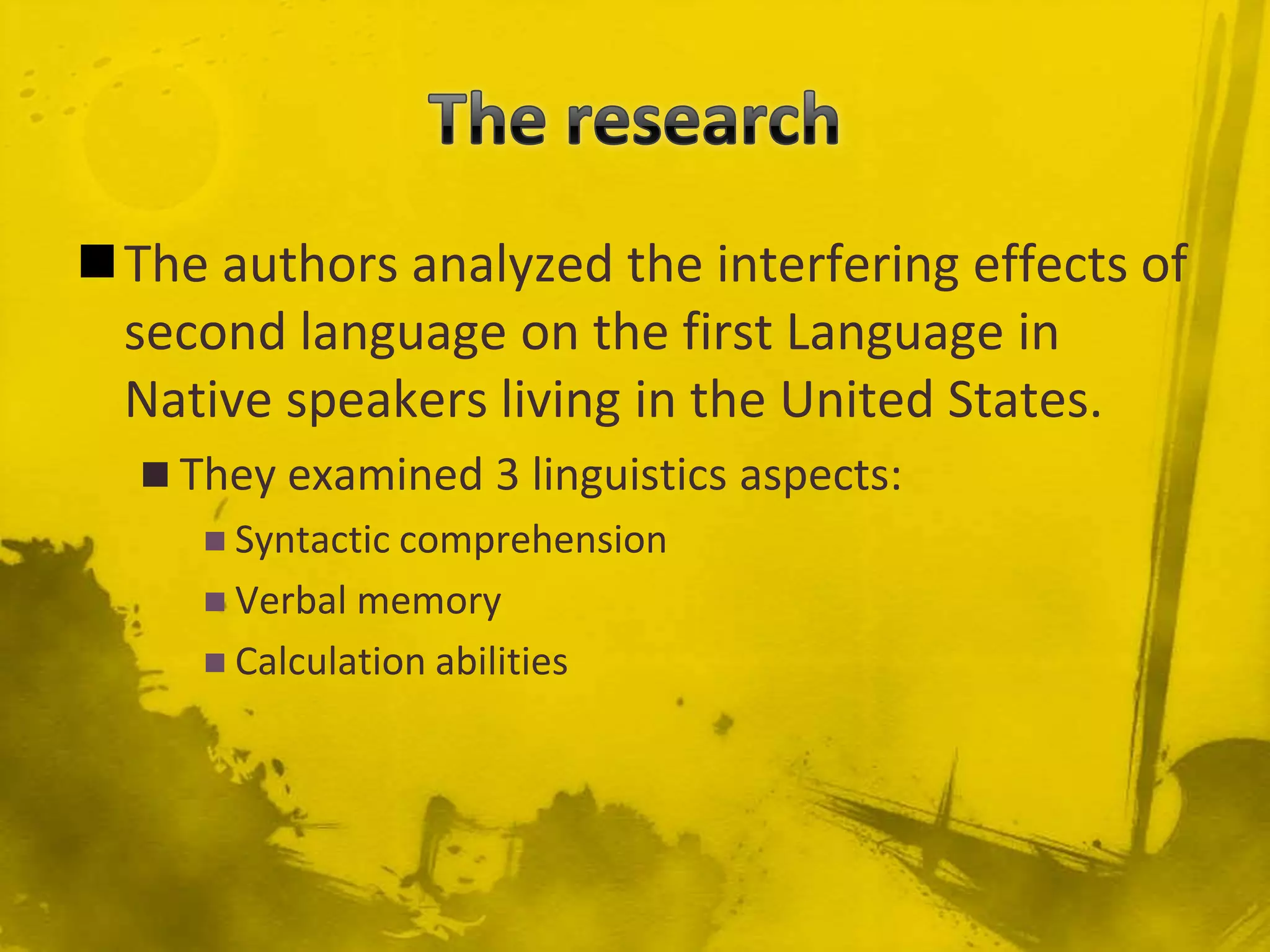 Syntactic Comprehension, Verbal Memory, And Calculation | PPTX