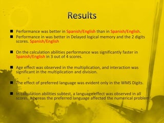 Syntactic Comprehension, Verbal Memory, And Calculation | PPTX