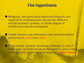 Syntactic Comprehension, Verbal Memory, And Calculation | PPTX