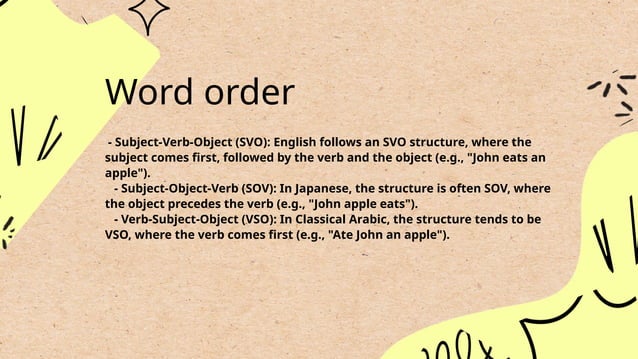 Syntactic differences between languages. | PPTX